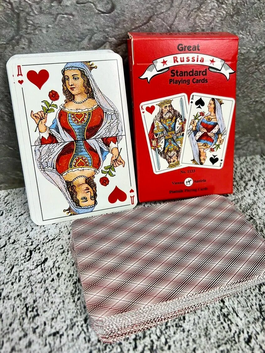 Карты игральные 54 шт. Русский стандарт , Piatnik , красная рубашка