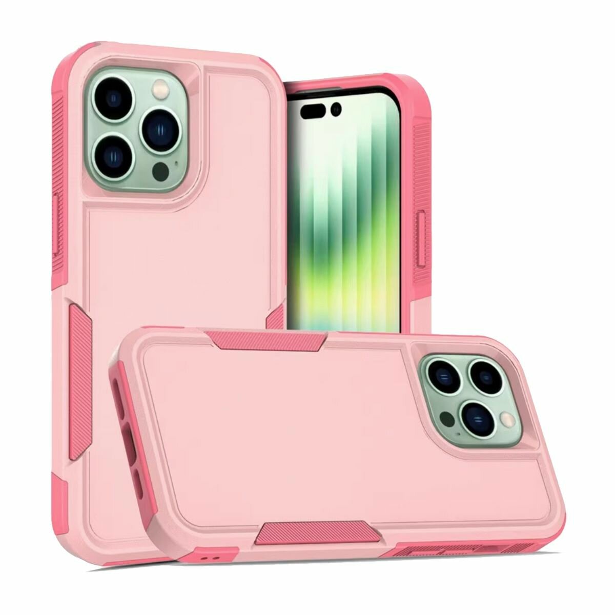 Чехол для iPhone 15 Pro Gladiator противоударный розовый — надёжная защита смартфона