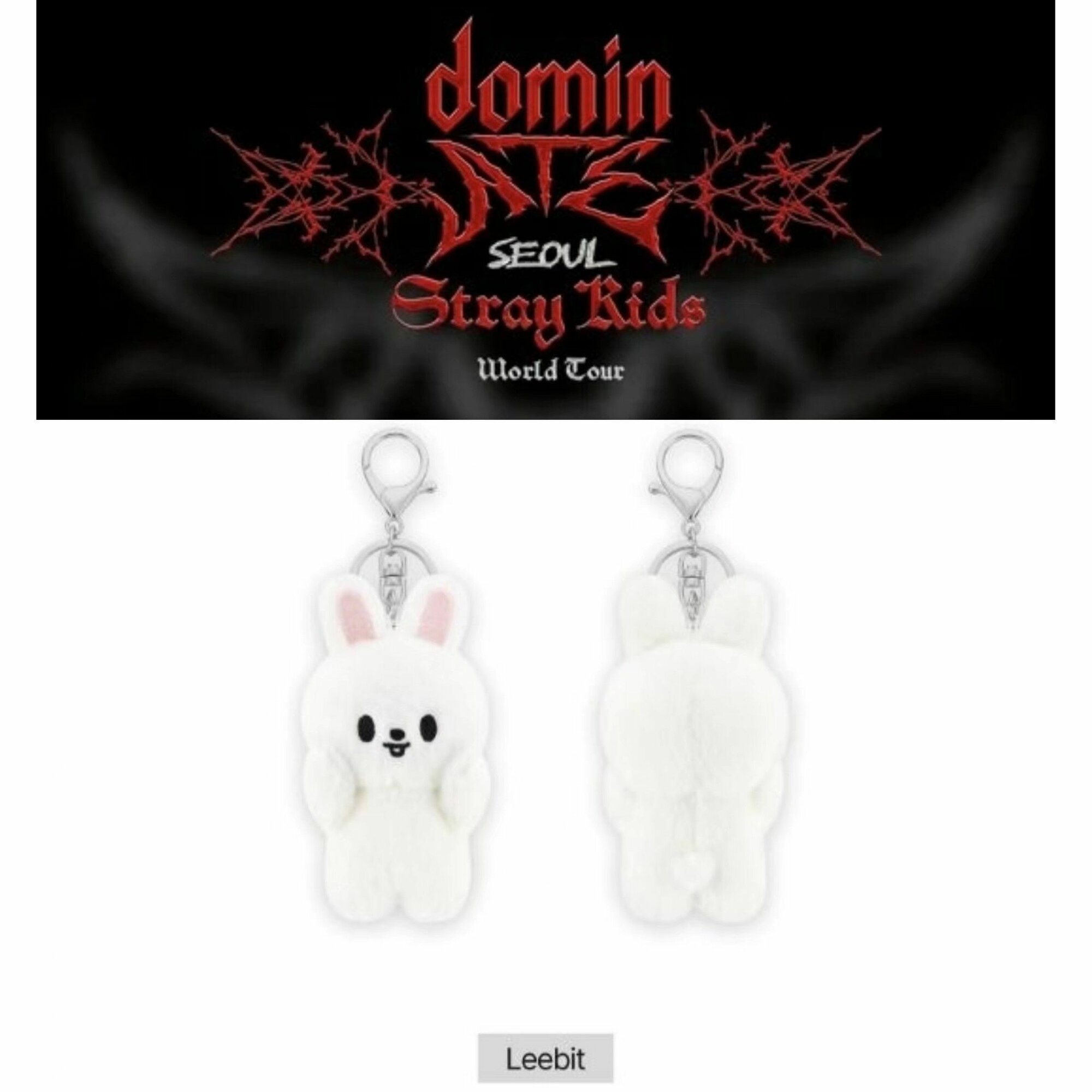 Stray Kids - dominATE SEOUL Официальный MD SKZOO MAGNET PLUSH KEYRING BABY, Leebit