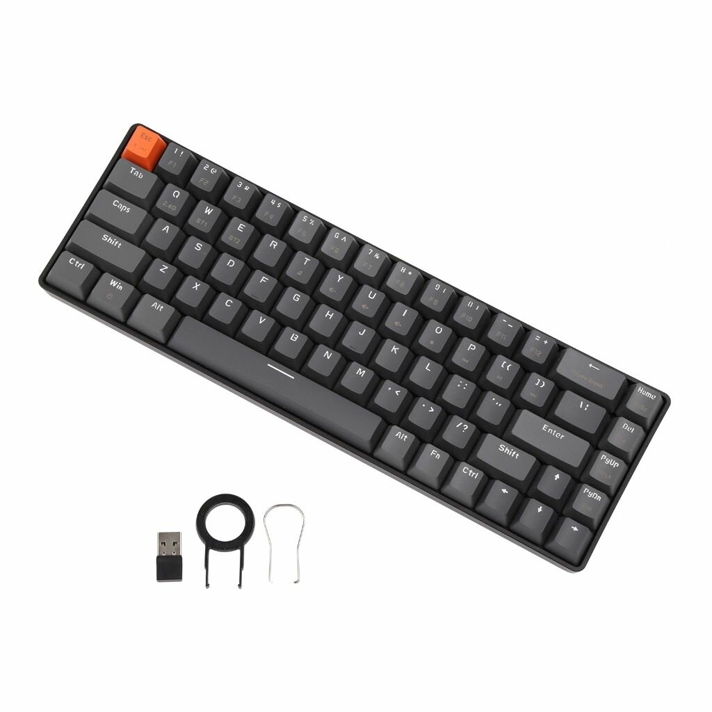 Игровая механическая клавиатура K68, беспроводная 2,4G, Bluetooth-совместимая USB + Type-C для геймеров