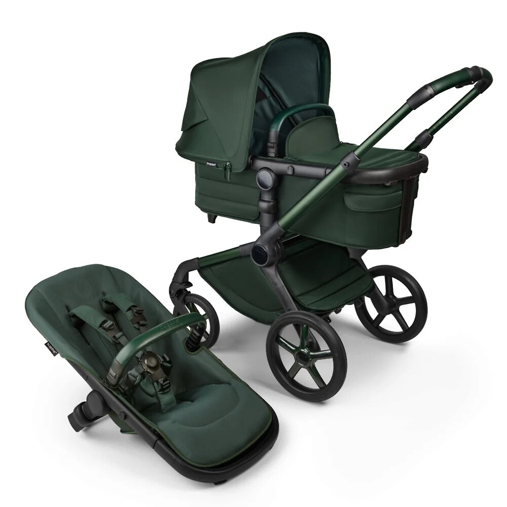 Детская коляска 2в1 Bugaboo Fox 5 Noir Limited Edition, цвет Midnight Green (Изумрудный)