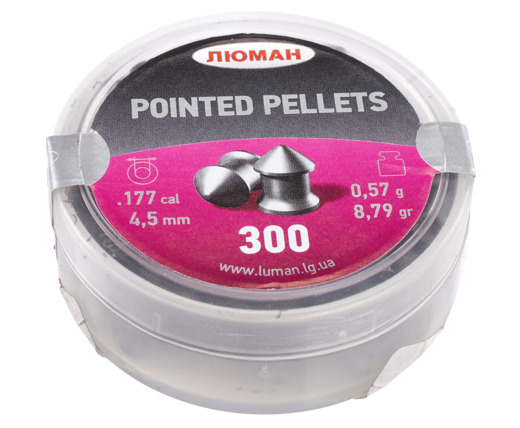 Пули пневматические Люман Pointed Pellets 4.5 мм (300 шт, 0.57 грамм)