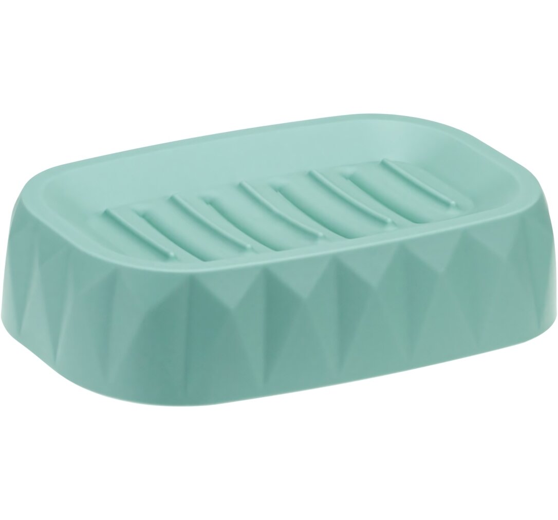 Мыльница призма, цвет морская волна, удобная и стильная для ванной