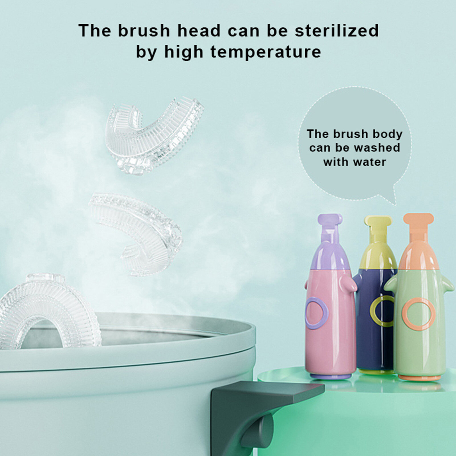 Детская зубная щетка с силиконовым наконечником