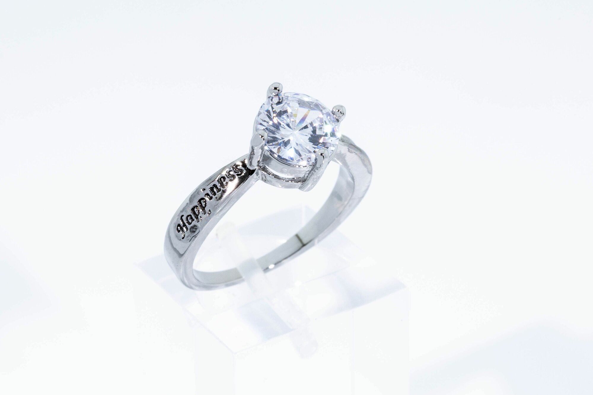 Кольцо обручальное, фианит, искусственный камень