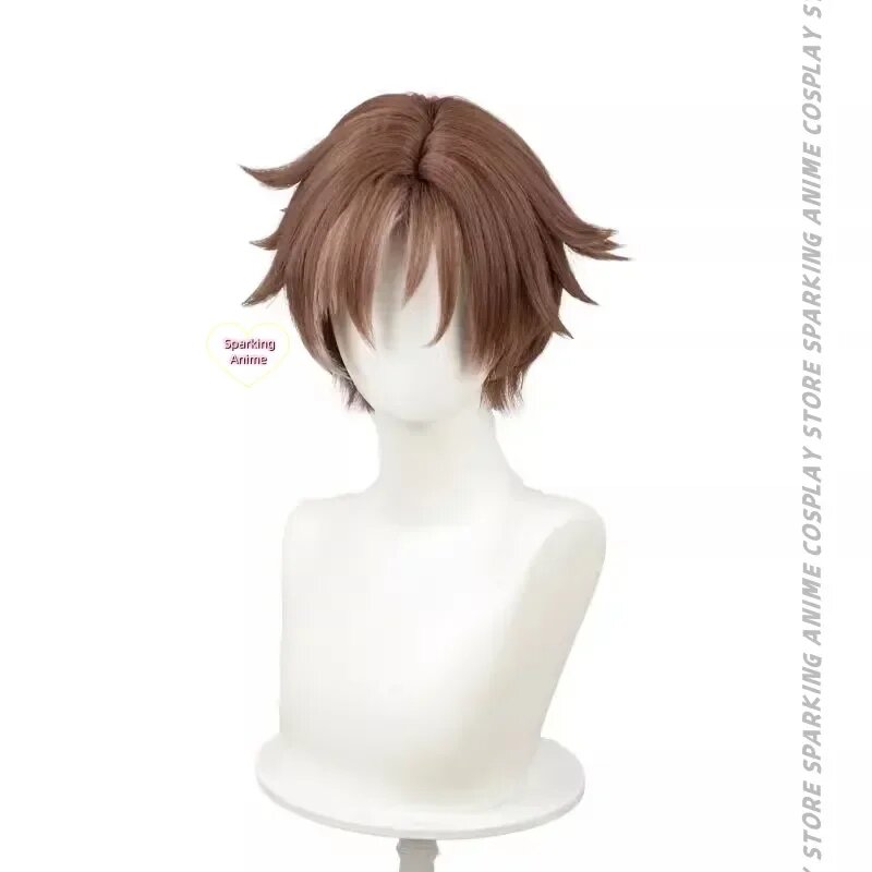Парик для косплея XIANGLI YAO с новыми персонажами игры «волнистые волны», мужской коричневый парик для мальчиков из игры «сянли Яо», короткий парик + бесплатная шапочка для парика