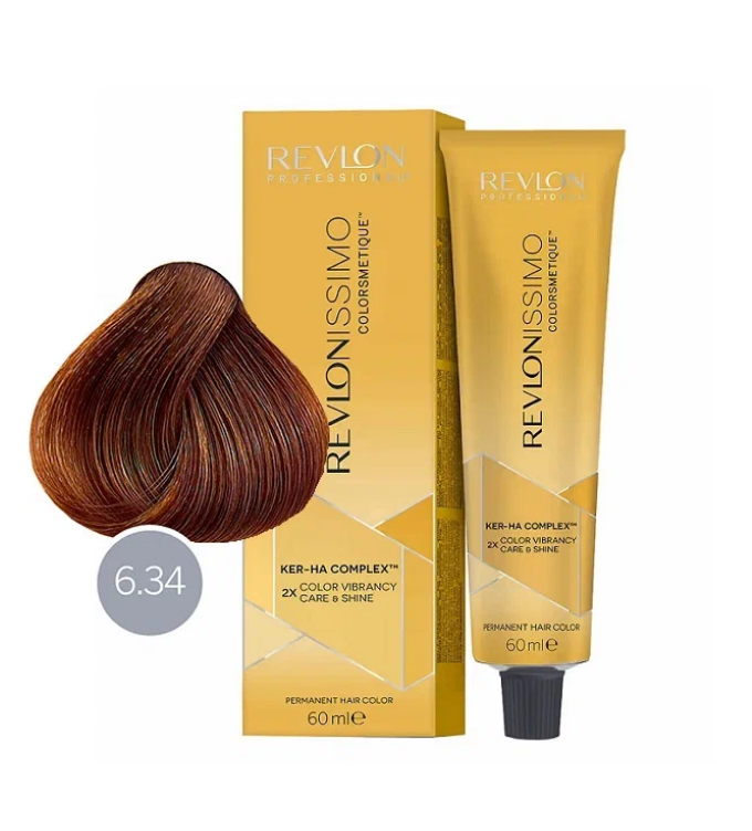 Revlon Professional Colorsmetique 6.34 - Перманентная краска для волос темный блонд золотисто-медный 60 мл