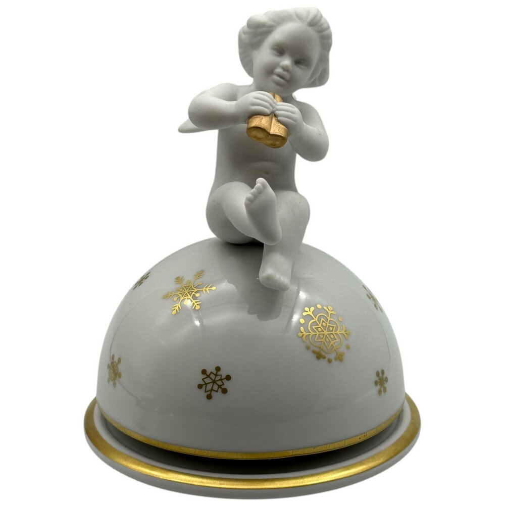 Статуэтка "Ангел" музыкальная, 16 см, фарфор, позолота, 2009 г, Hutschenreuther, Германия