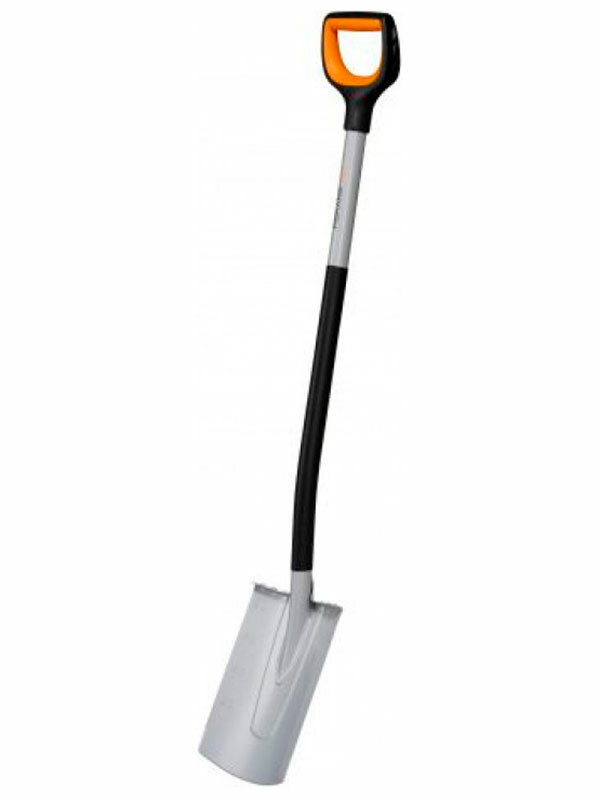 Лопата штыковая с закругленным лезвием Fiskars Xact (1066730)