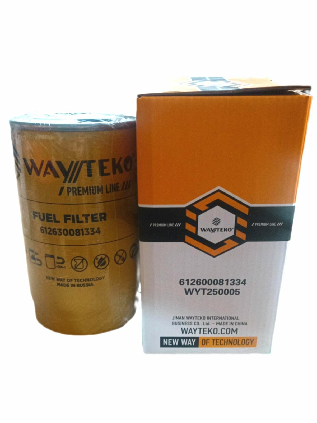 Фильтр топливный тонкой очистки Евро2 дв. WP10, WD10 (CX0710) и ISBe, резьба M20x1.5мм от WAYTEKO PREMIUM (Россия) Арт. 612600081334