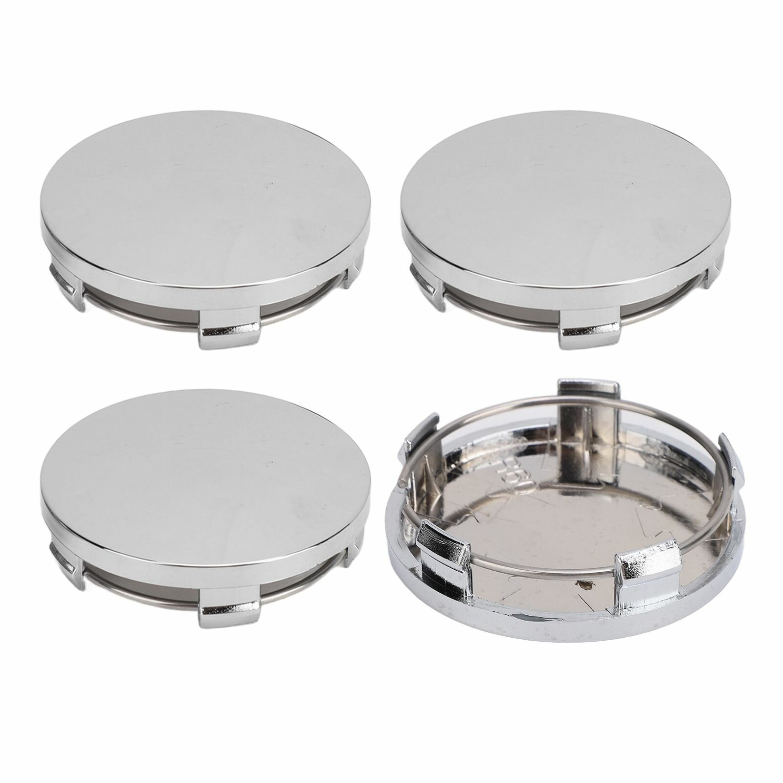 4 шт. Центральные колпачки для колес 60 мм с металлическим кольцом, стильные, устойчивые к УФ-излучению