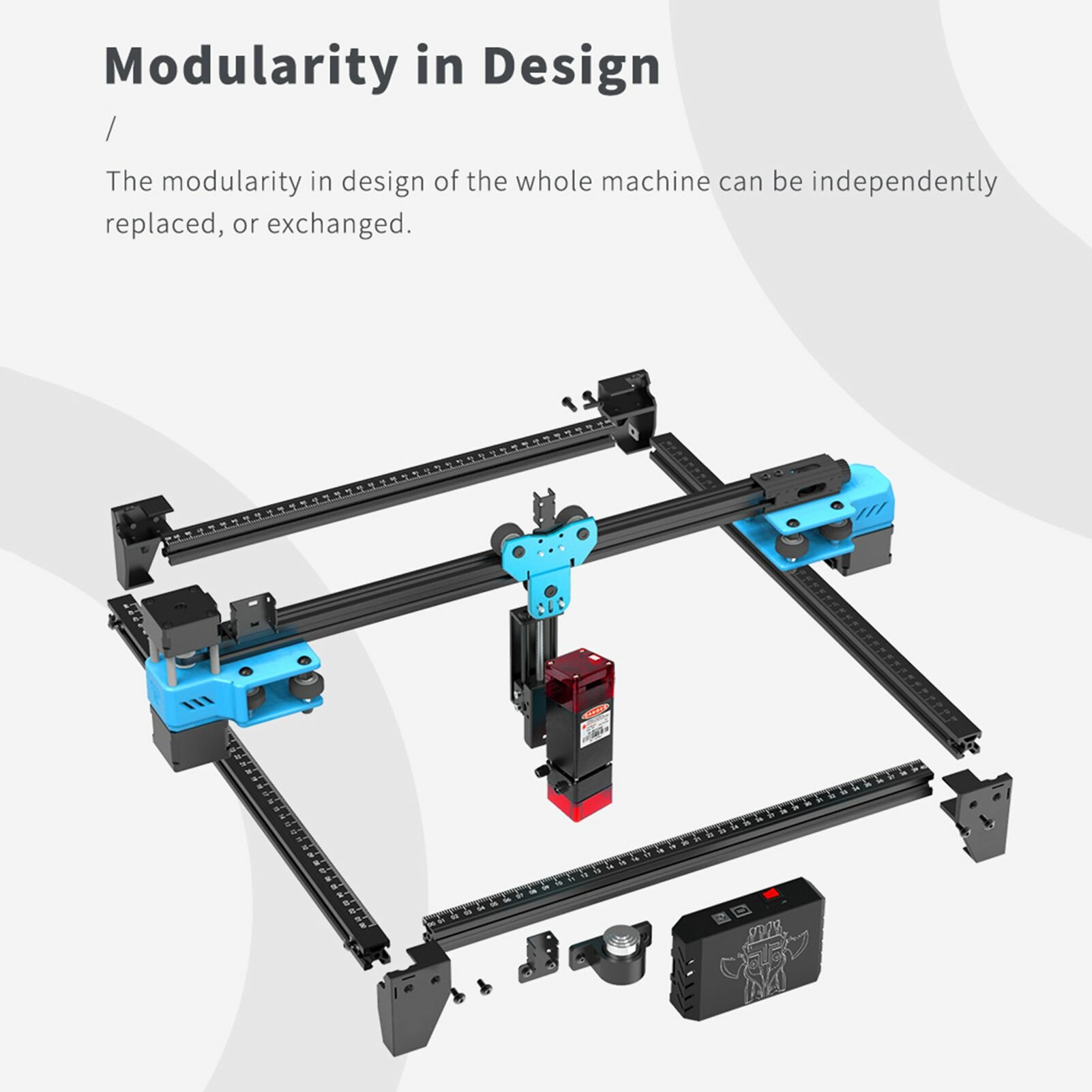 Лазерный гравер TWOTREES TTS-10 10Вт, рабочая зона 300x300 мм, Wi-Fi/USB