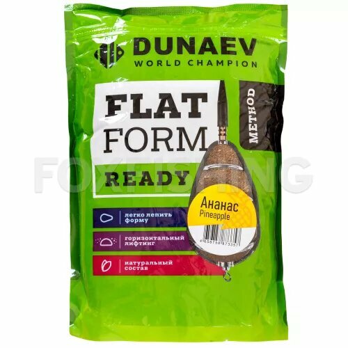 Прикормка Dunaev Flat Feeder Ready Ананас 1кг.