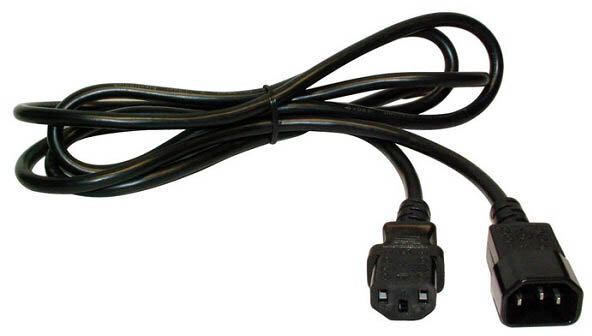 Кабель питания C13 - C14, 2м, Lanmaster (LAN-PP13/14-2.0-BK)