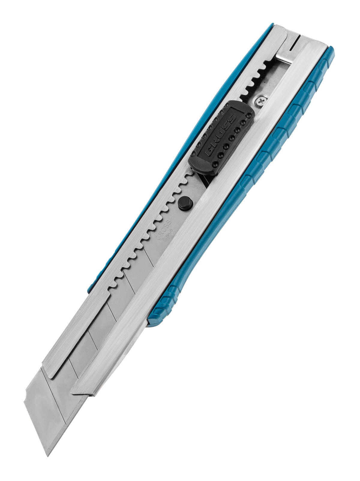 Нож Gross 195 мм метал. корпус, выдв. сегм. лезвие 25 мм (SK-5), метал. напр-щая, клипса для ремня 78896