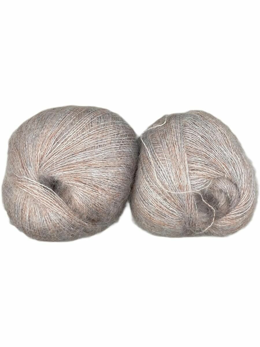 Два мотка пряжи MENCA Mohair Yarn(аналог Alize Kid moher),13-разноцветный,50%-мохер,20%-шерсть,30%-нейлон,50гр.-615м.