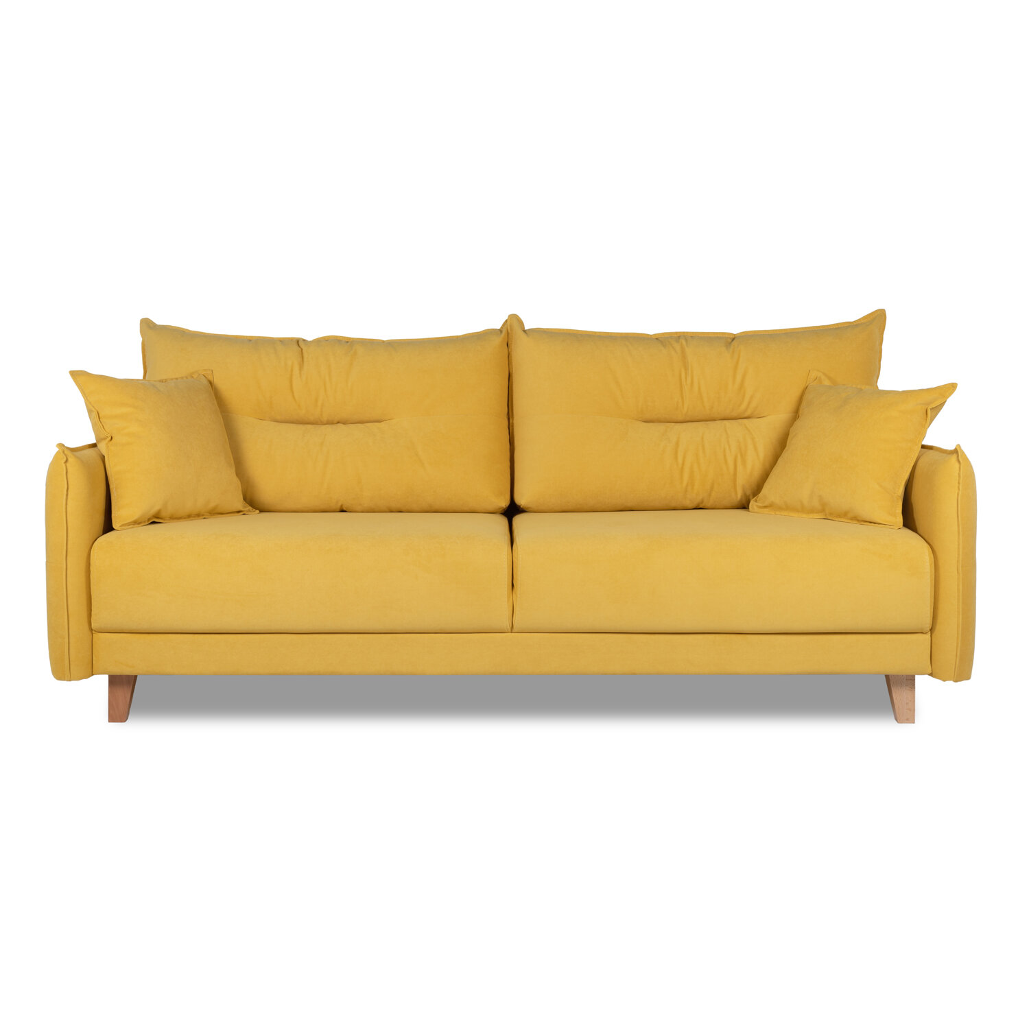 Диван трехместный флип аут c подушками 220х96х98 см желтый велюр FORMULA 560 WELLS FINSOFFA