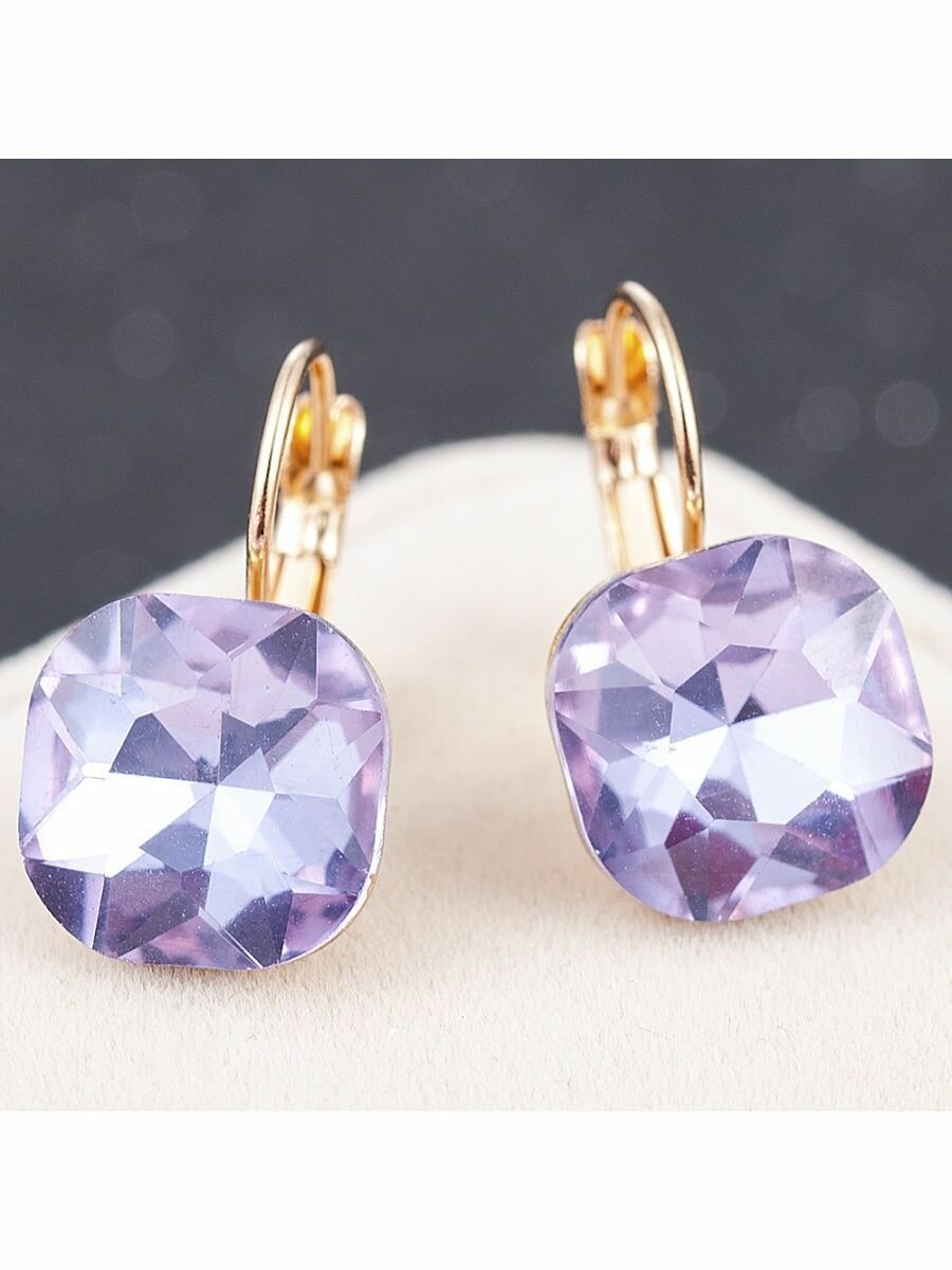 Серьги пусеты, конго, фианит