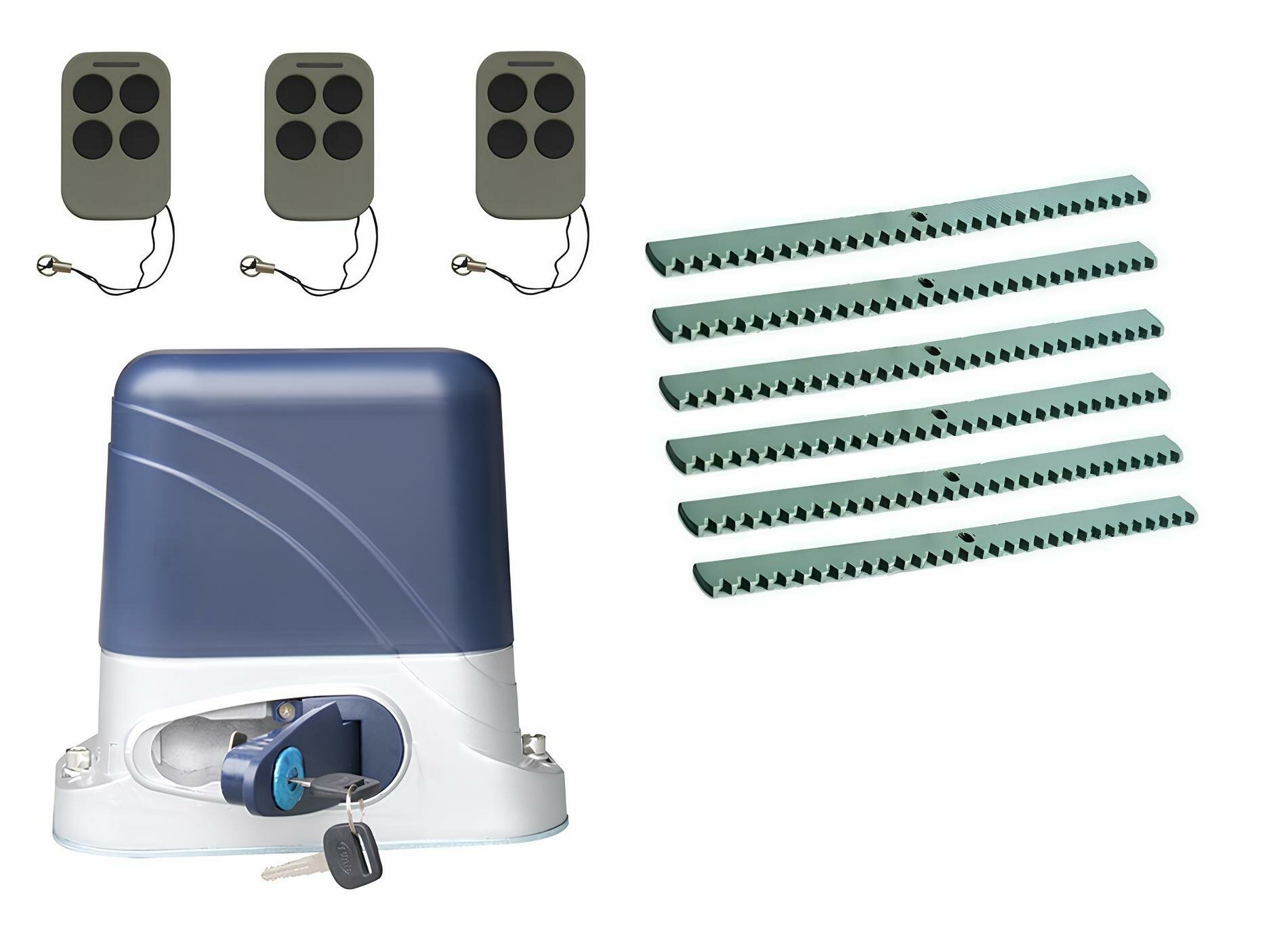 Автоматика для откатных ворот KSL-800 KIT-KR6-Т3, комплект: привод, 3 пульта, 6 реек