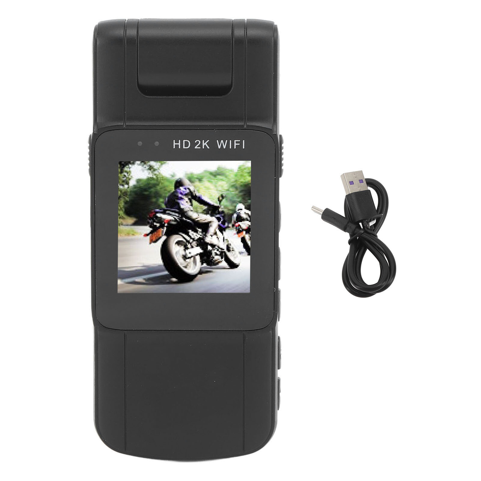 Миниатюрная нательная видеокамера 2K Ultra HD с 1,54-дюймовым полноцветным экраном и ночным видением для правоохранительных органов.