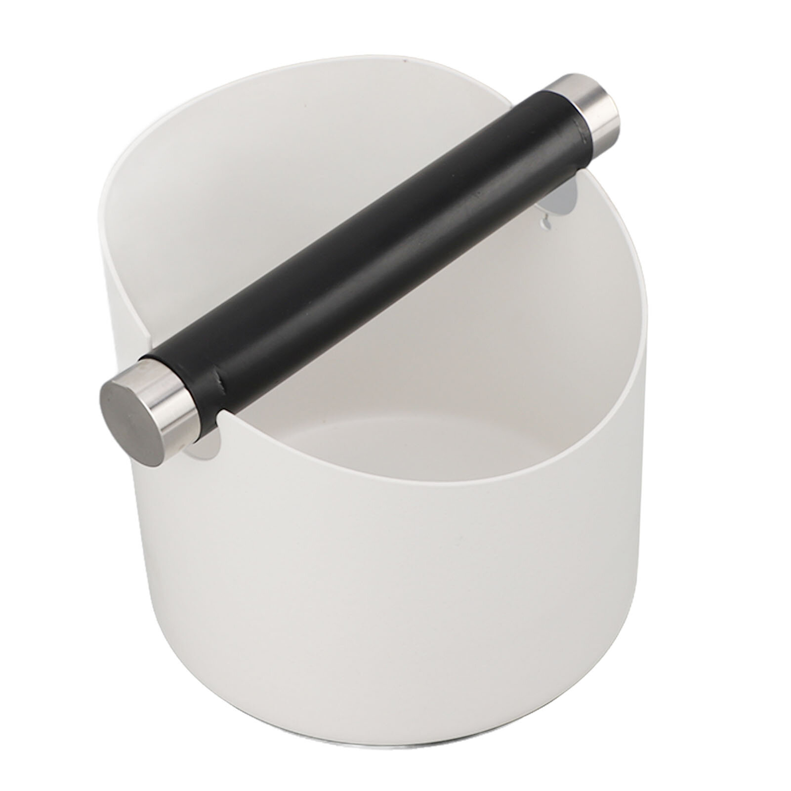 Нок-бокс для кофейной гущи из нержавеющей стали. Нок-бокс для кофе со съемной декой, 114 мм, диаметр 4,5 дюйма, белый.