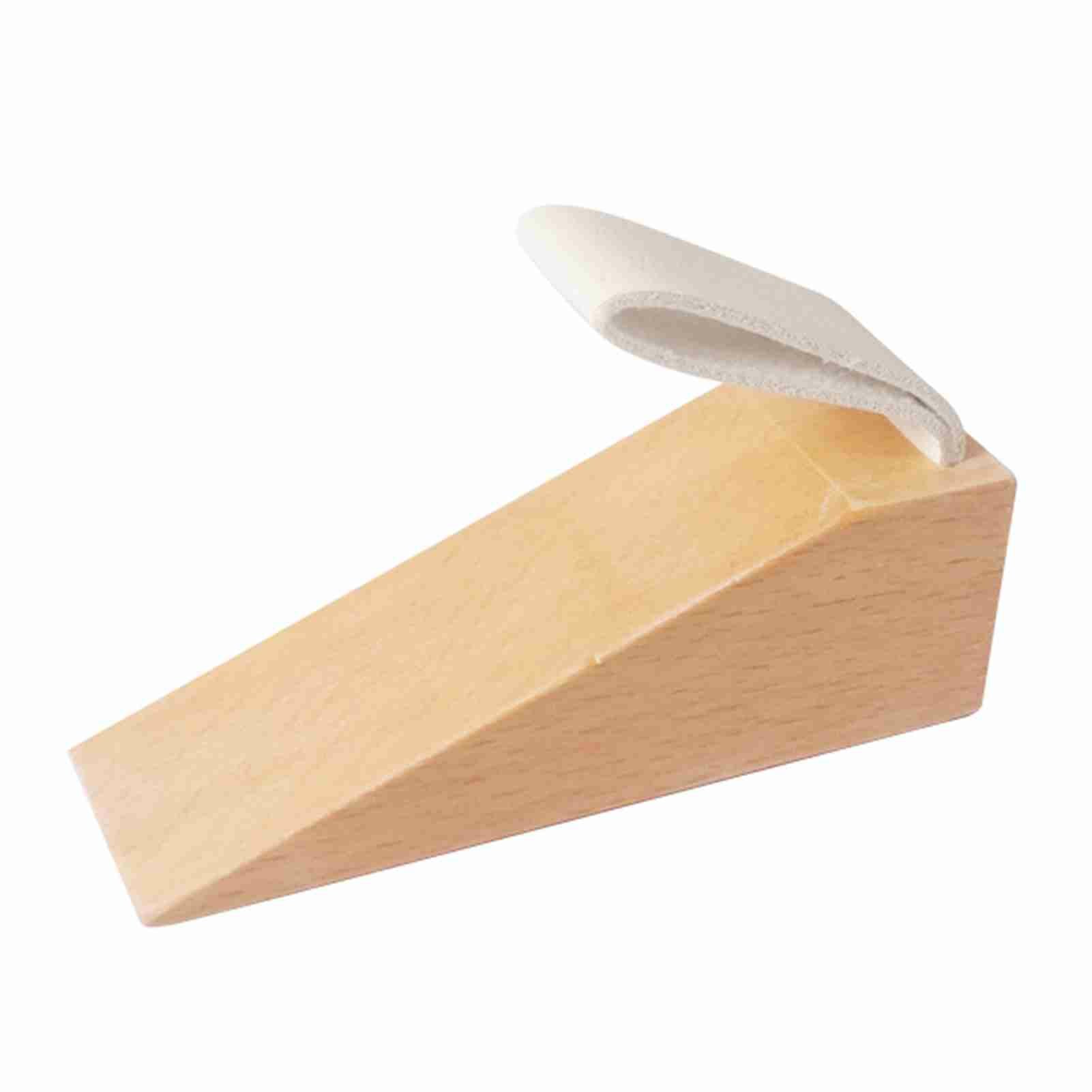 Деревянный дверной стопор, предотвращающий скольжение, амортизирующий, бесшумный, из буковой древесины, с лентой для спальни и офиса, белый.