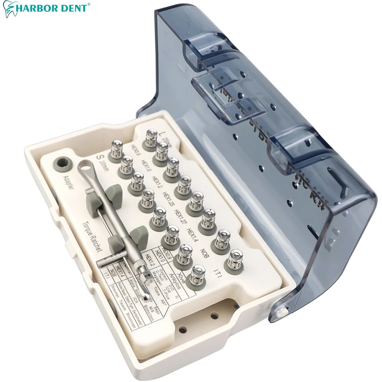 Набор стоматологических универсальных имплантатов, серебристые отвертки, универсальный прототический инструмент для стоматолога, аксессуары для стоматологии 20 мм/25 м