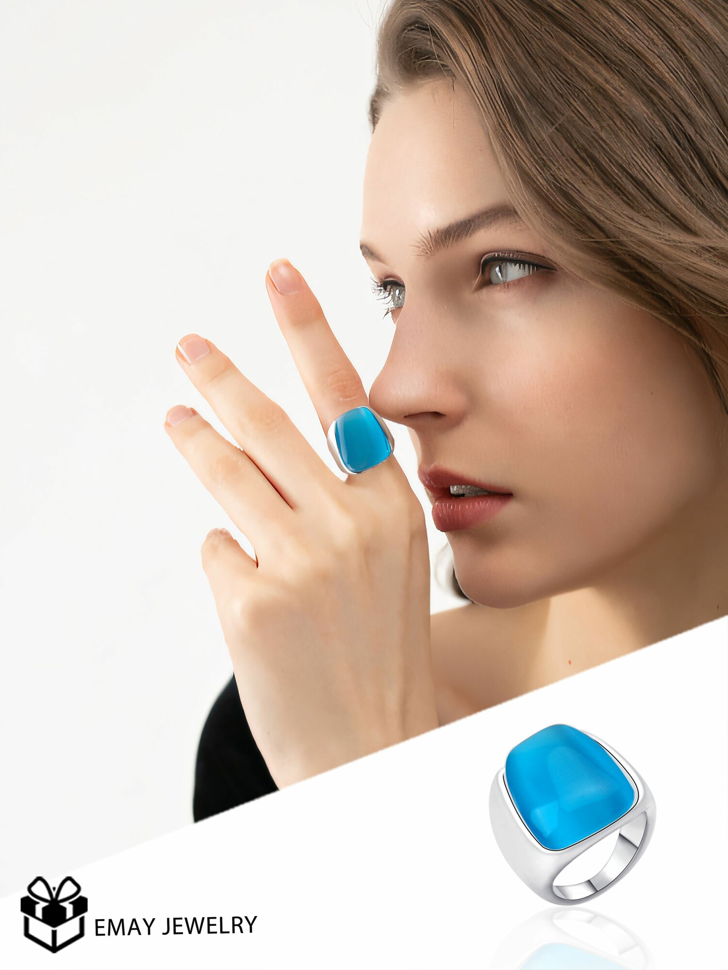 Кольцо, кошачий глаз синтетический, искусственный камень