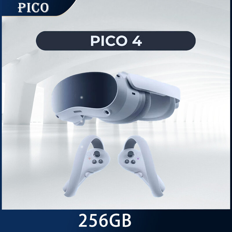 Виртуальные 3D-очки Pico 4 VR, 256 ГБ, 98% абсолютно новый, глобальная версия, поддержка русского языка, европейский штекер, удобно носить