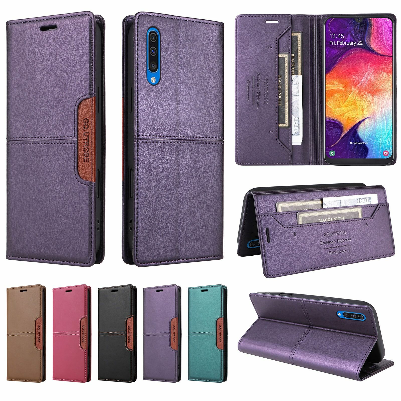 Чехол-книжка Для Samsung Galaxy A50/Самсунг Галакси А50 Роскошный Дизайнерский Кожаный Чехол-кошелек