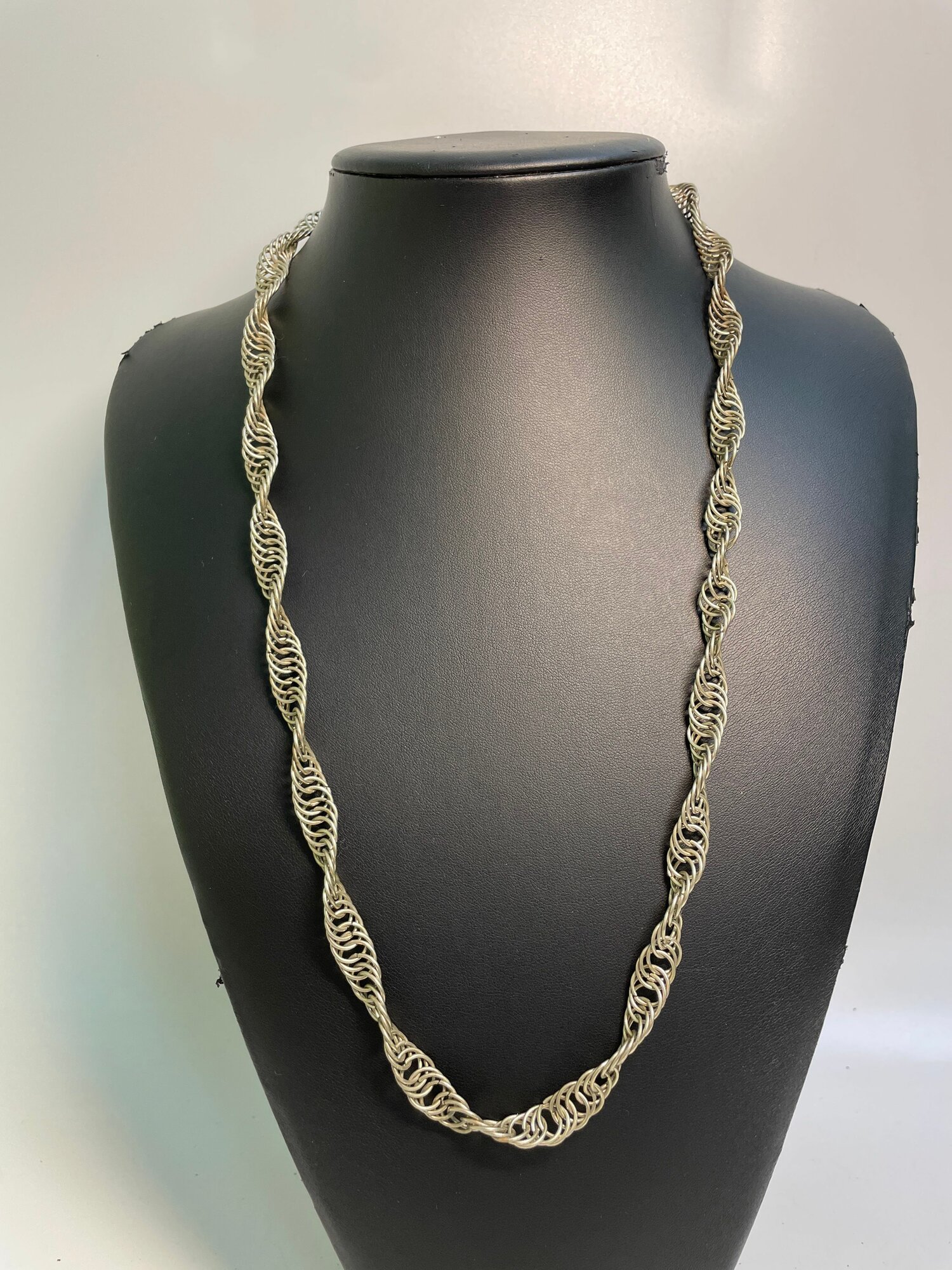 Советская винтажная мельхиоровая цепочка, длина 70 см.