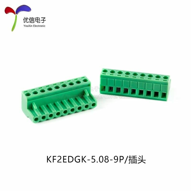 Комплект клеммных колодок KF2EDGK-5.08-2-10, 12P, шаг 5,08 мм, 10 шт.