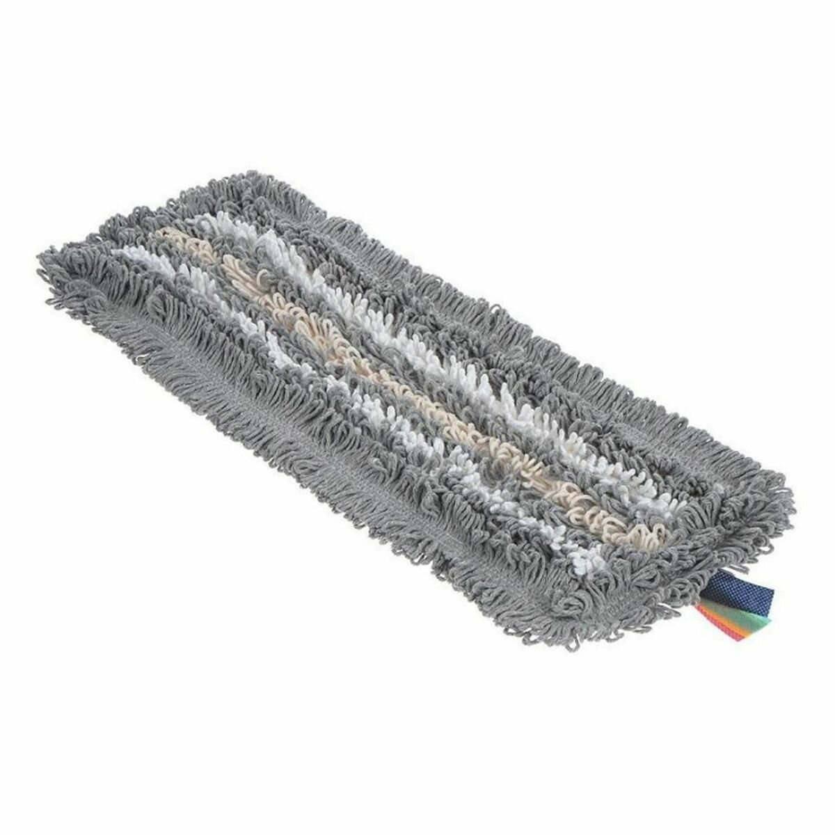 Насадка МОП для швабры-флаундера (плоской) Кадыйская мануфактура, микрофибра/хлопок 50х15см, серая