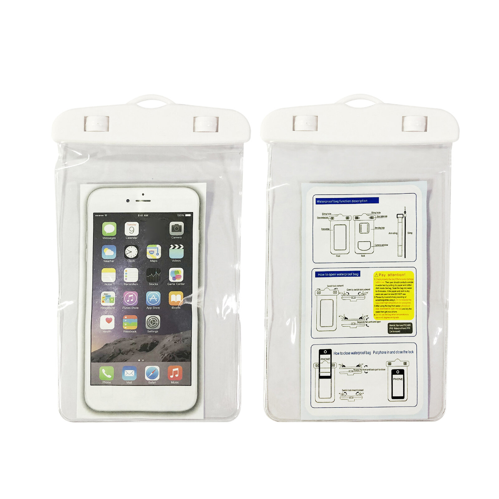 Водонепроницаемый чехол для мобильного телефона, универсальный водонепроницаемый чехол для подводного плавания, белый светящийся