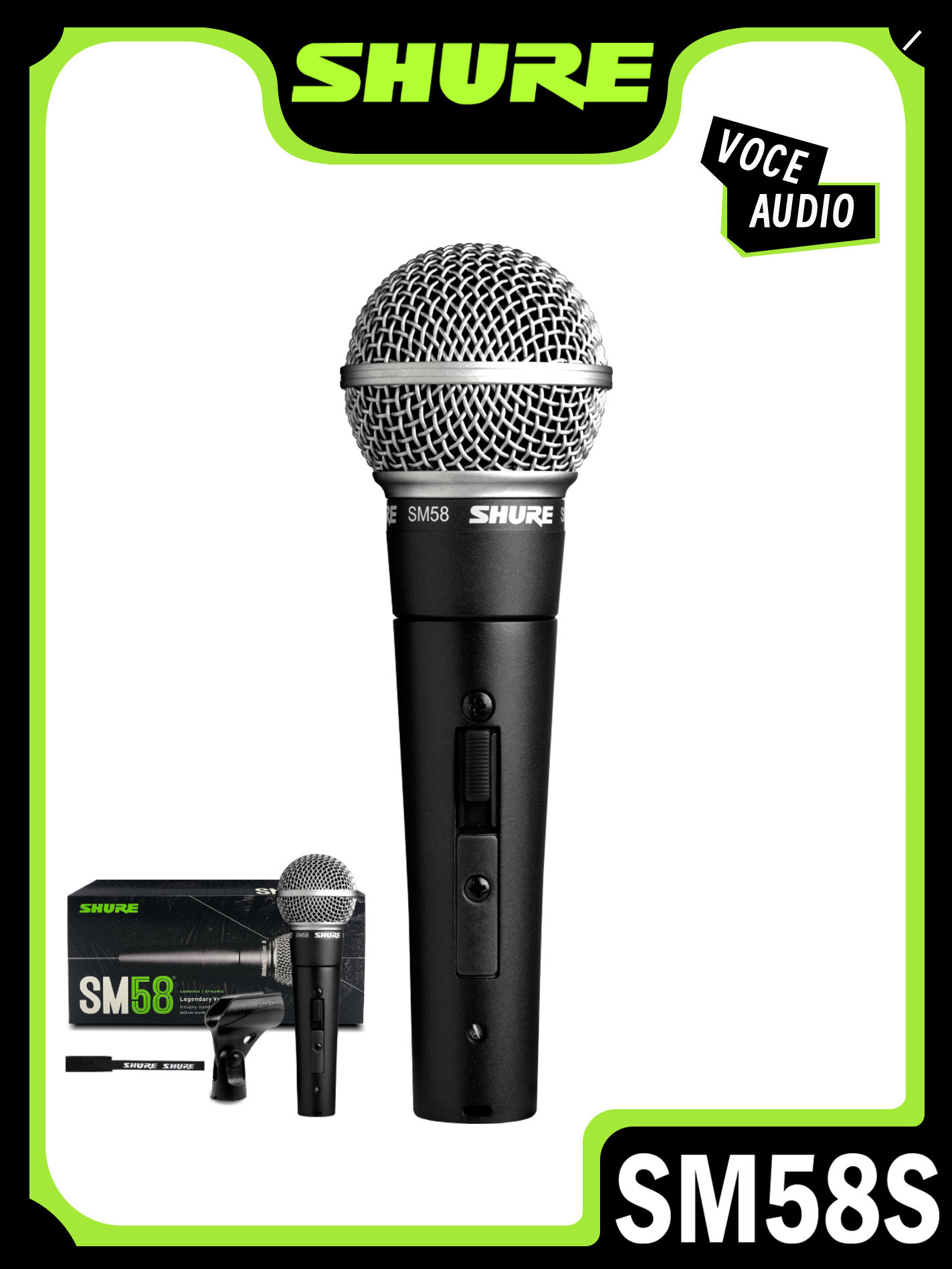 Shure Микрофон для живого вокала SM58S, черный