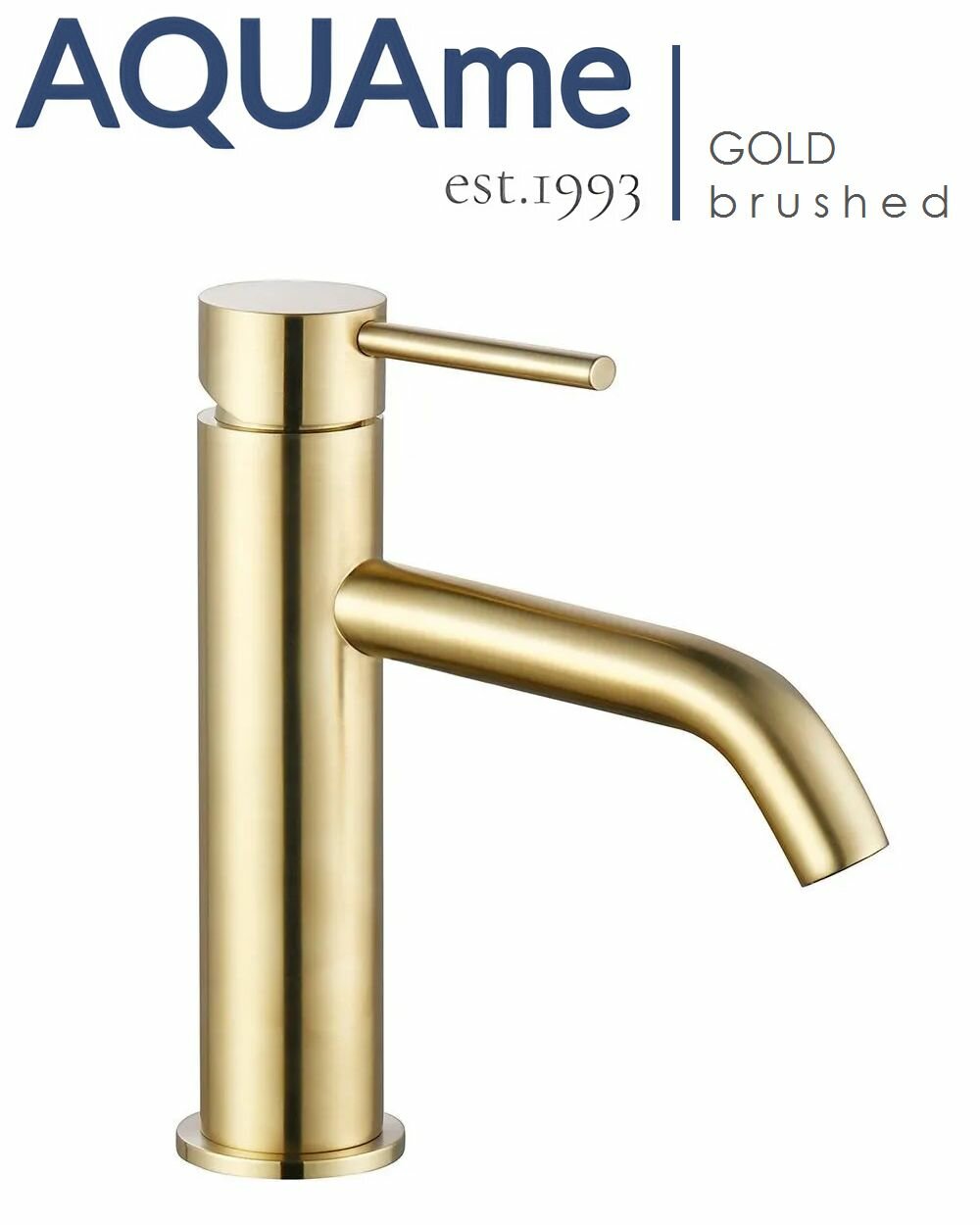 Смеситель для раковины AQUAme Siena шлифованное золото AQM6210BG