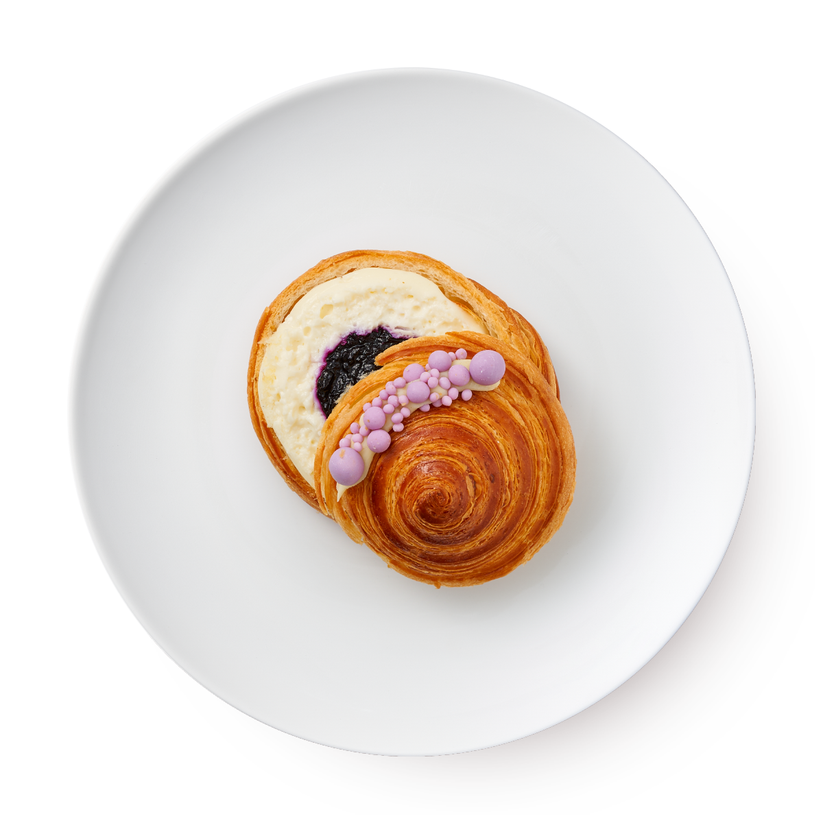 Круассан Иван да Фёдор "Сюпрем Кремчиз", с нежной черникой, 100г