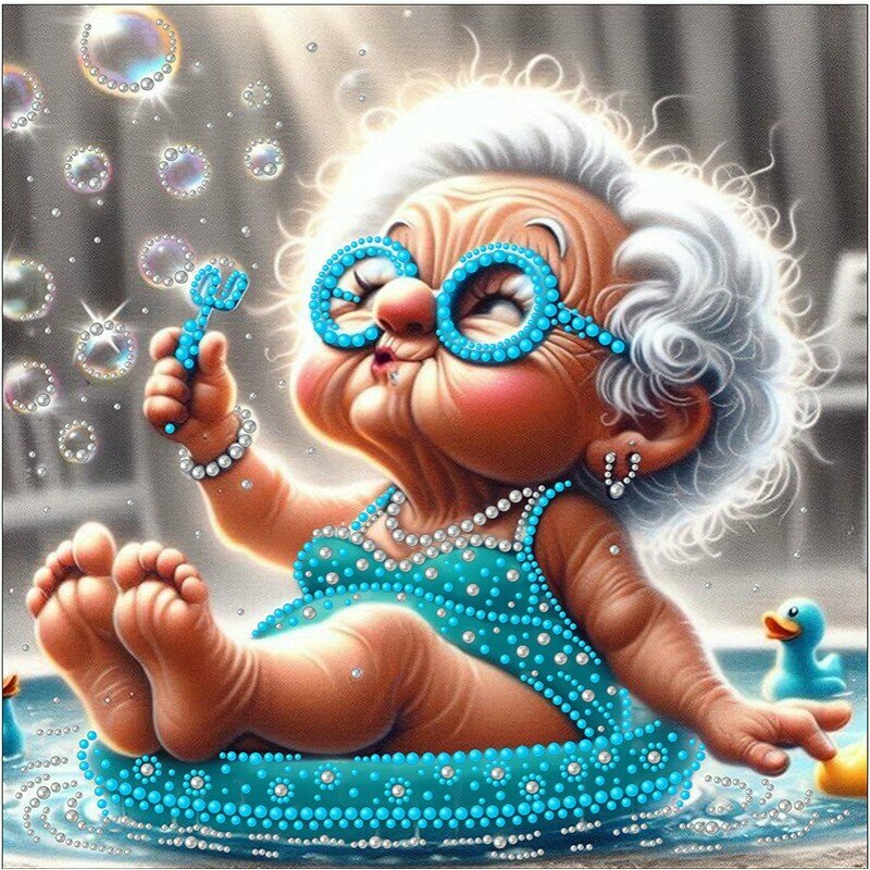 Канва с рисунком Larkes #К3695 Пузырики, Вышивка бисером, 26 х 26 см (Бисер в комплект не входит.)