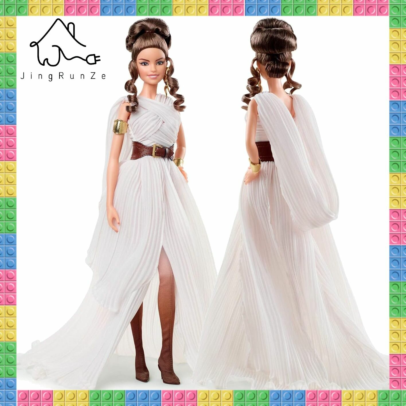 Barbie Star Wars Rey Barbie Doll 12 inches/Ограниченное коллекционное издание/со световым мечом и подставкой
