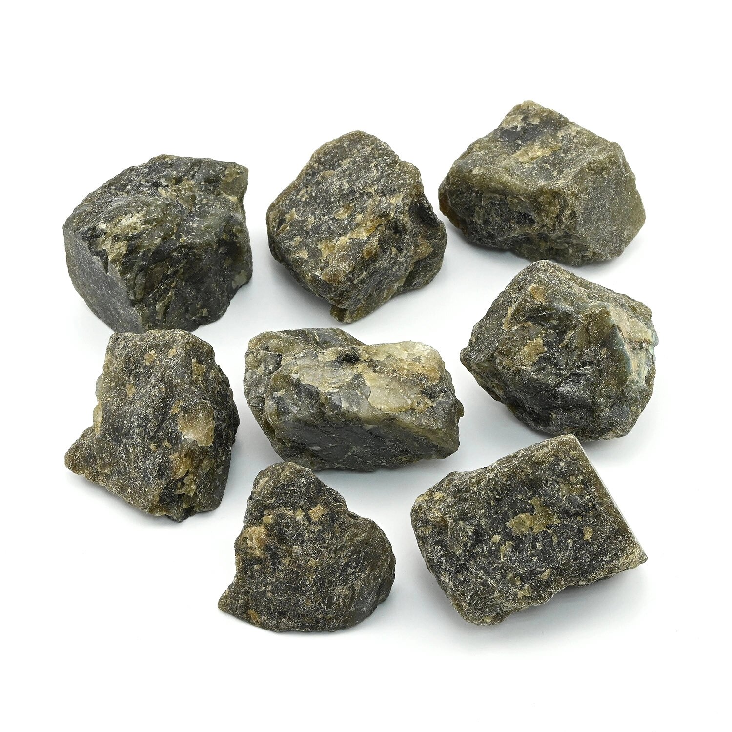 Лабрадор необработанный, галтовка фракция 20-40мм, упаковка 500г .