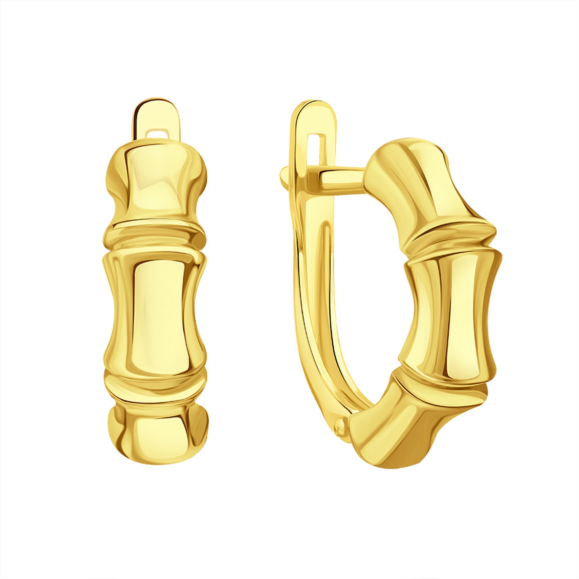 Серьги, желтое золото, 585 проба