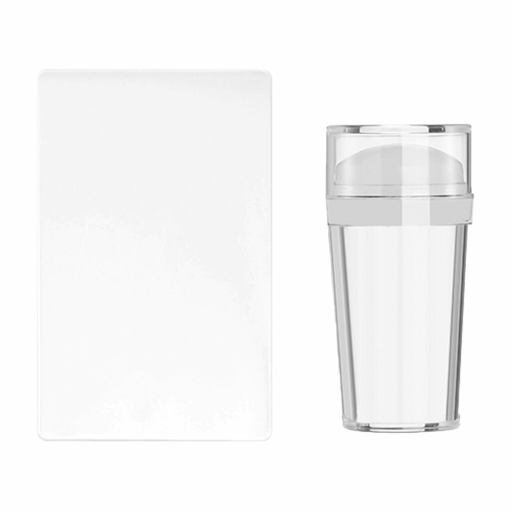 Прозрачный Силиконовый Набор для Стампинга Французских ногтей с Круглыми Скребками и Желеобразным Тиснением для Маникюра