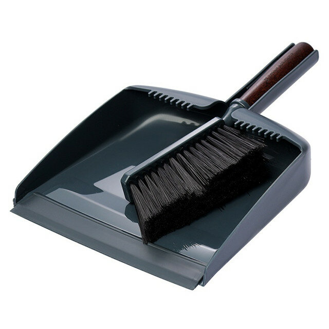 SMART SOLUTIONS Cleans набор совок и щетка из пластика и бамбука с ТПР для уборки дома