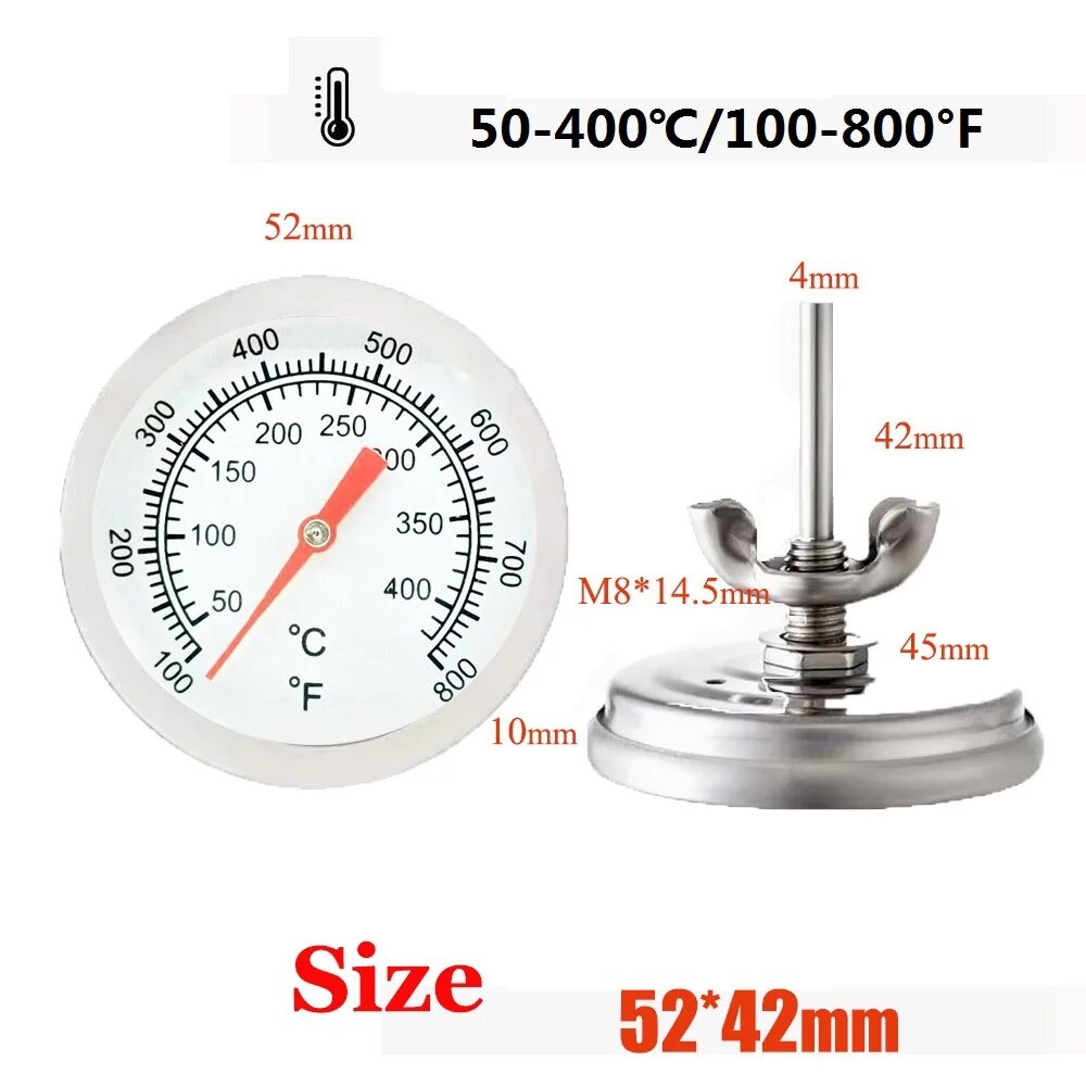Термометр для духовки 50-400°C, 52*42mm, Type 1