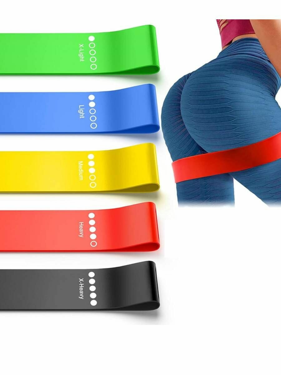 Латексная лента сопротивления, эластичная лента для гимнастики, фитнеса, йоги, тренировок
