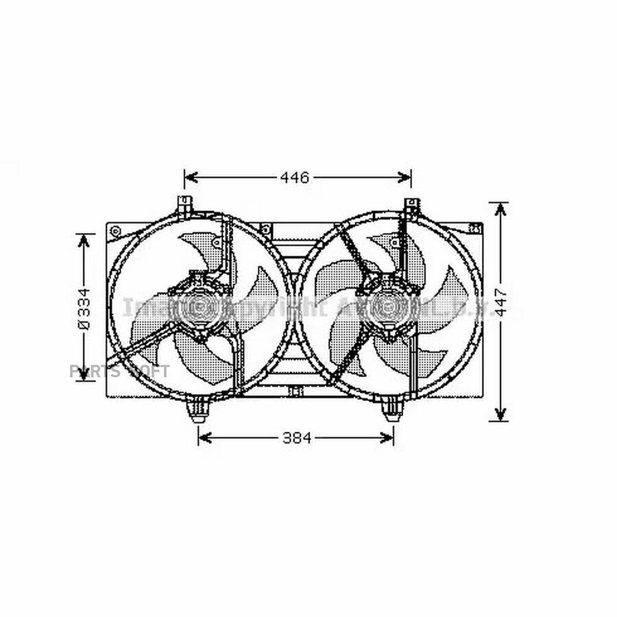 AVA DN7528 Вентилятор охлаждения Nissan ()