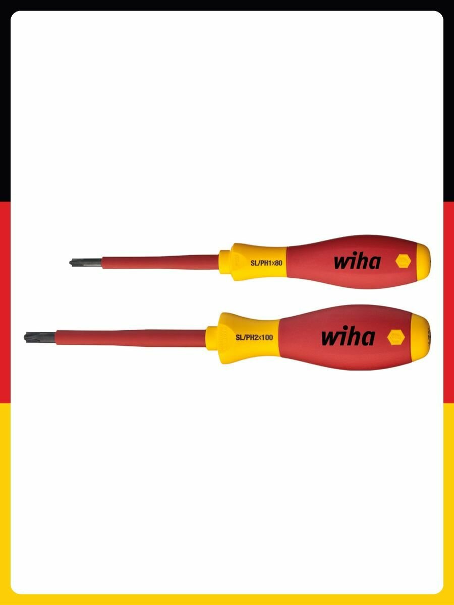 Набор отверток Wiha SoftFinish electric PlusMinus/Phillips в блистерной упаковке, 2 шт.