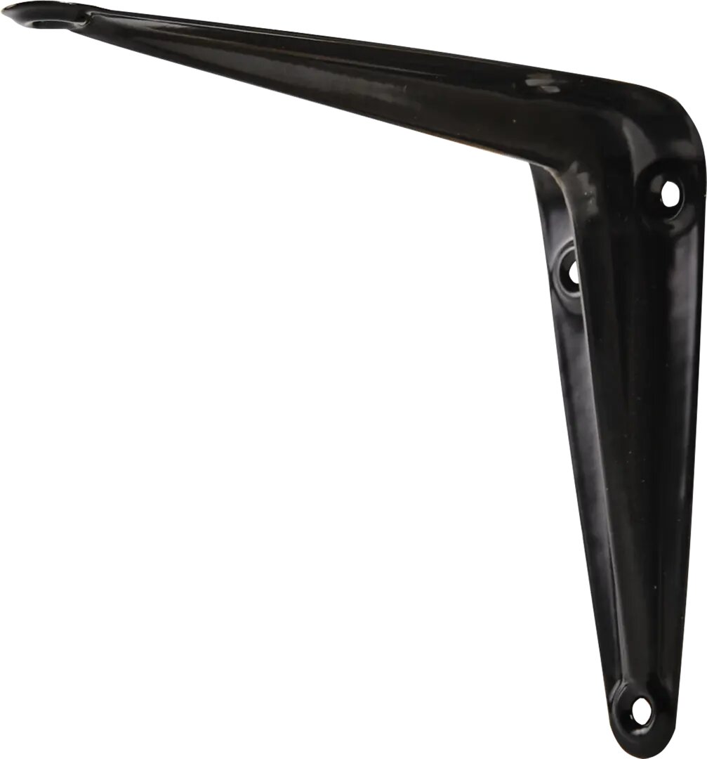 Кронштейн для полки Larvij Utility 10x12.5 см нагрузка до 10 кг металл цвет чёрный