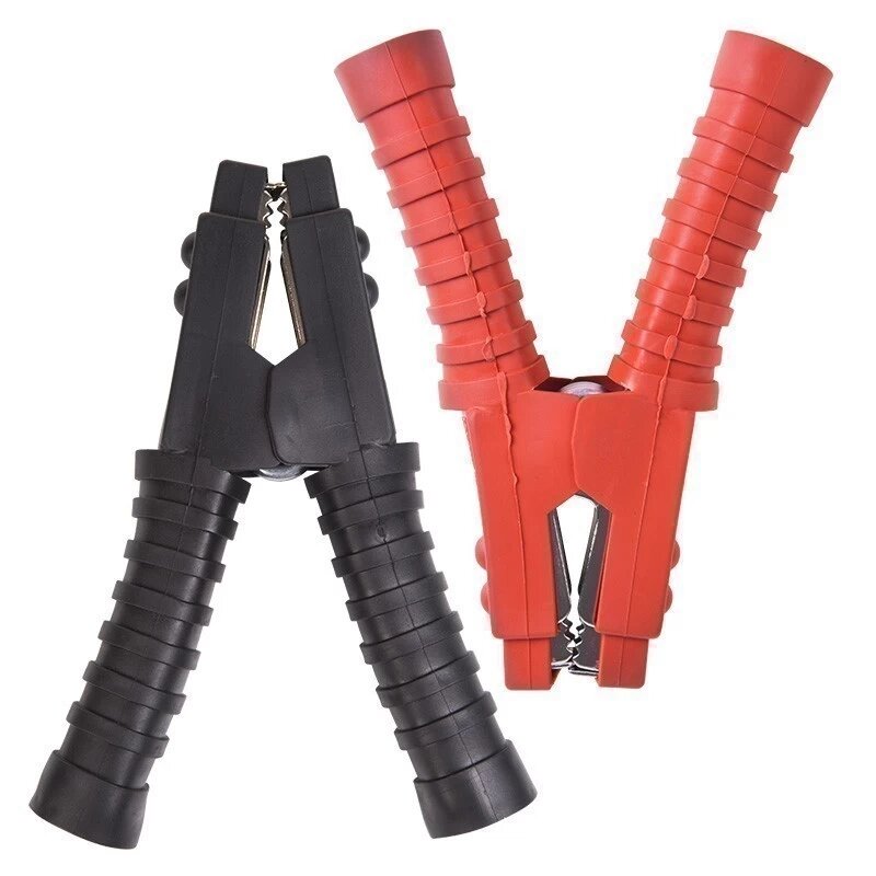 Набор Зажим-крокодил Rexant, 200 мм, красный/черный {16-0025} (4 шт)