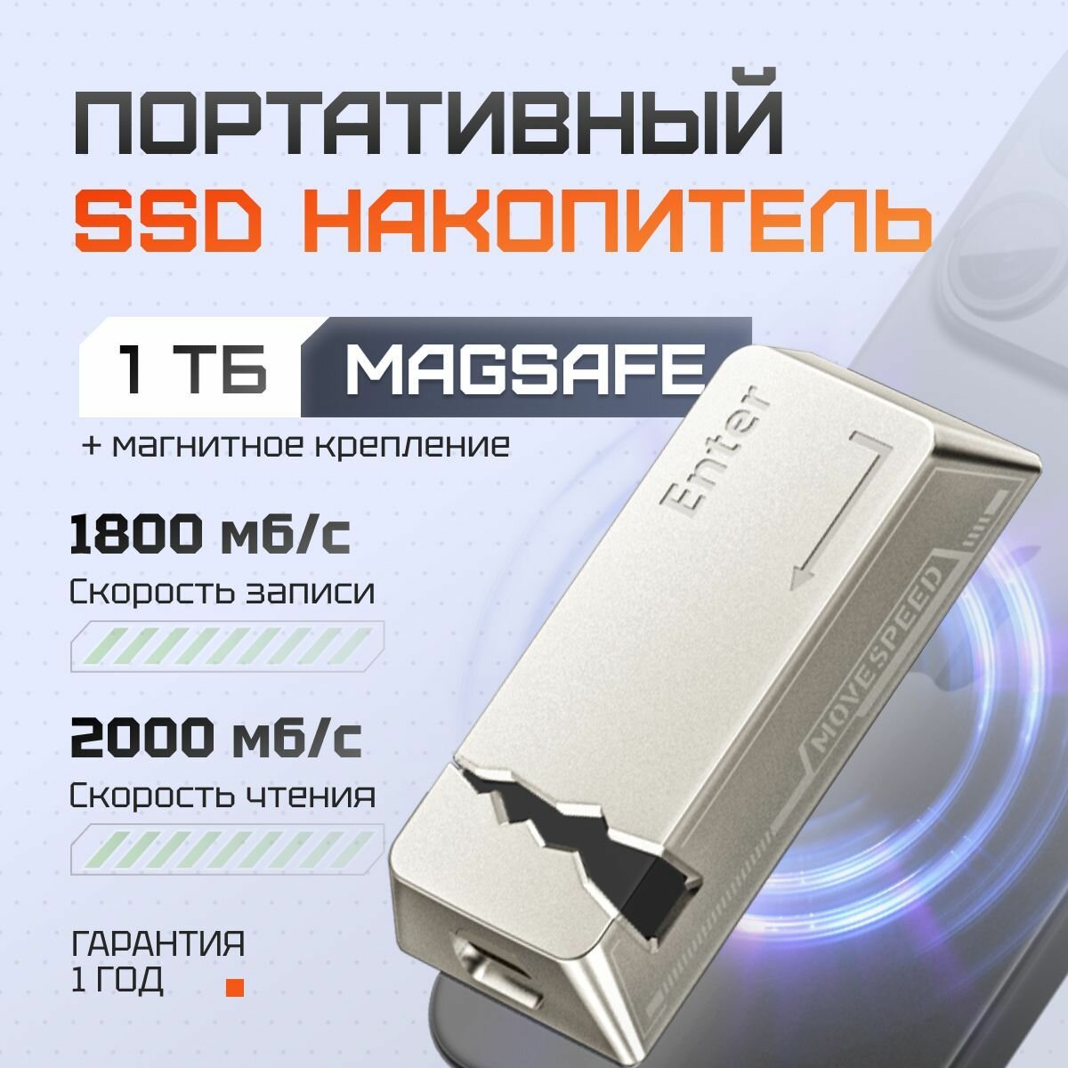 Портативный твердотельный накопитель для Iphone Movespeed 1Tb (CK20)